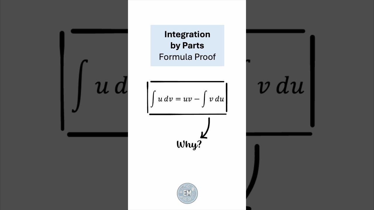 Integration by Parts Formula Proof #maths #math #calculus