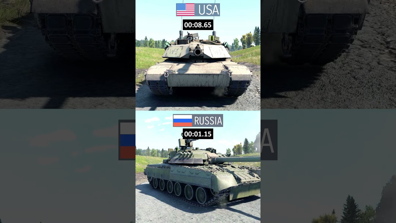 Abrams vs T80 - Turn Radius - Tank Test