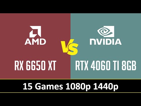 RX 6650 XT vs RTX 4060 TI 8GB - 15 Games 1080p 1440p (R7 7800X3D)