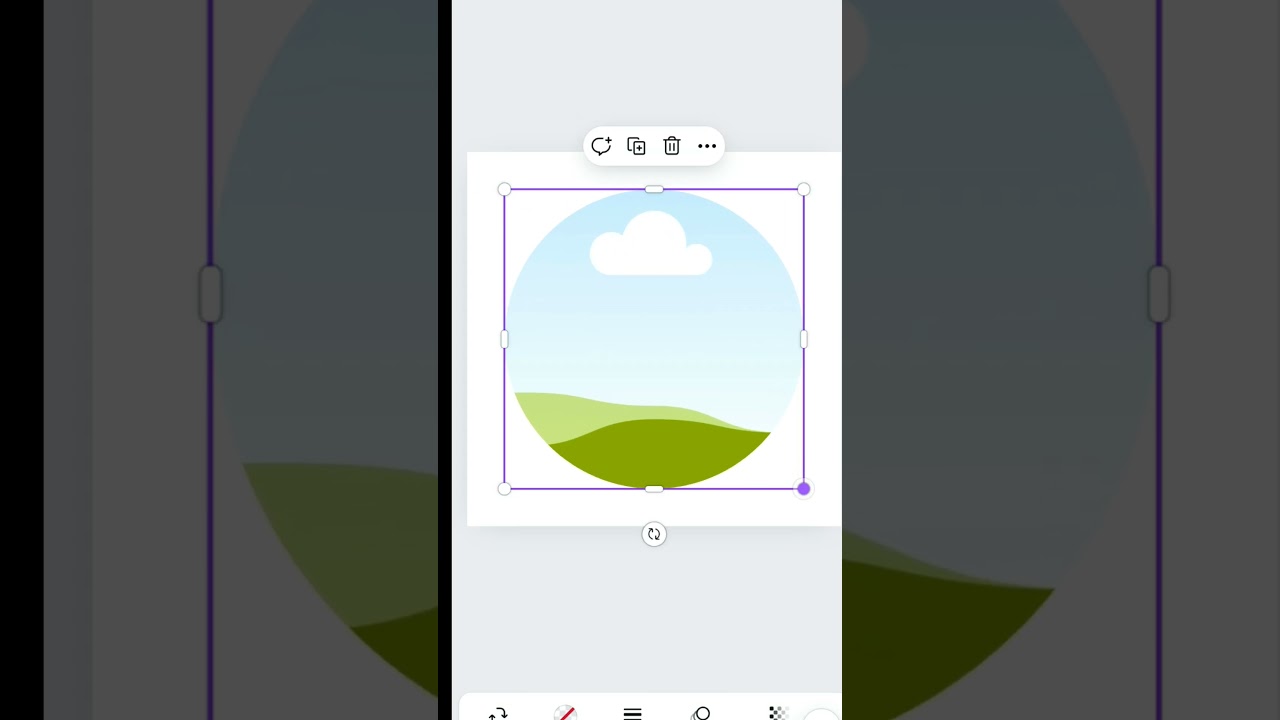 Crop Image Circle Shape  #canva
