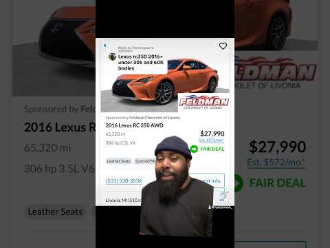 So you want a Lexus RC350 for $30k