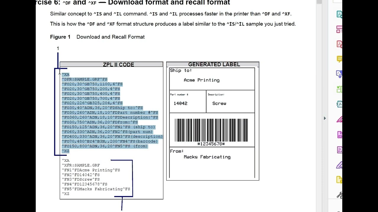 ZPL Variable Fields Printing Example