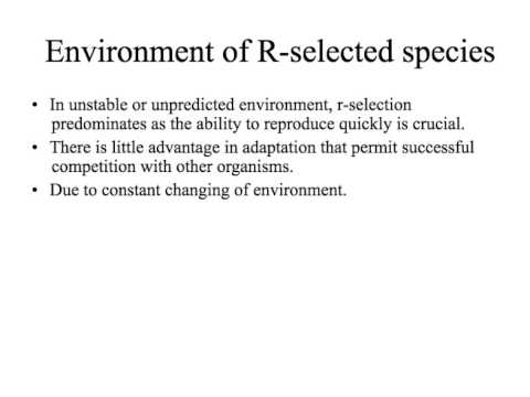 r and K selection