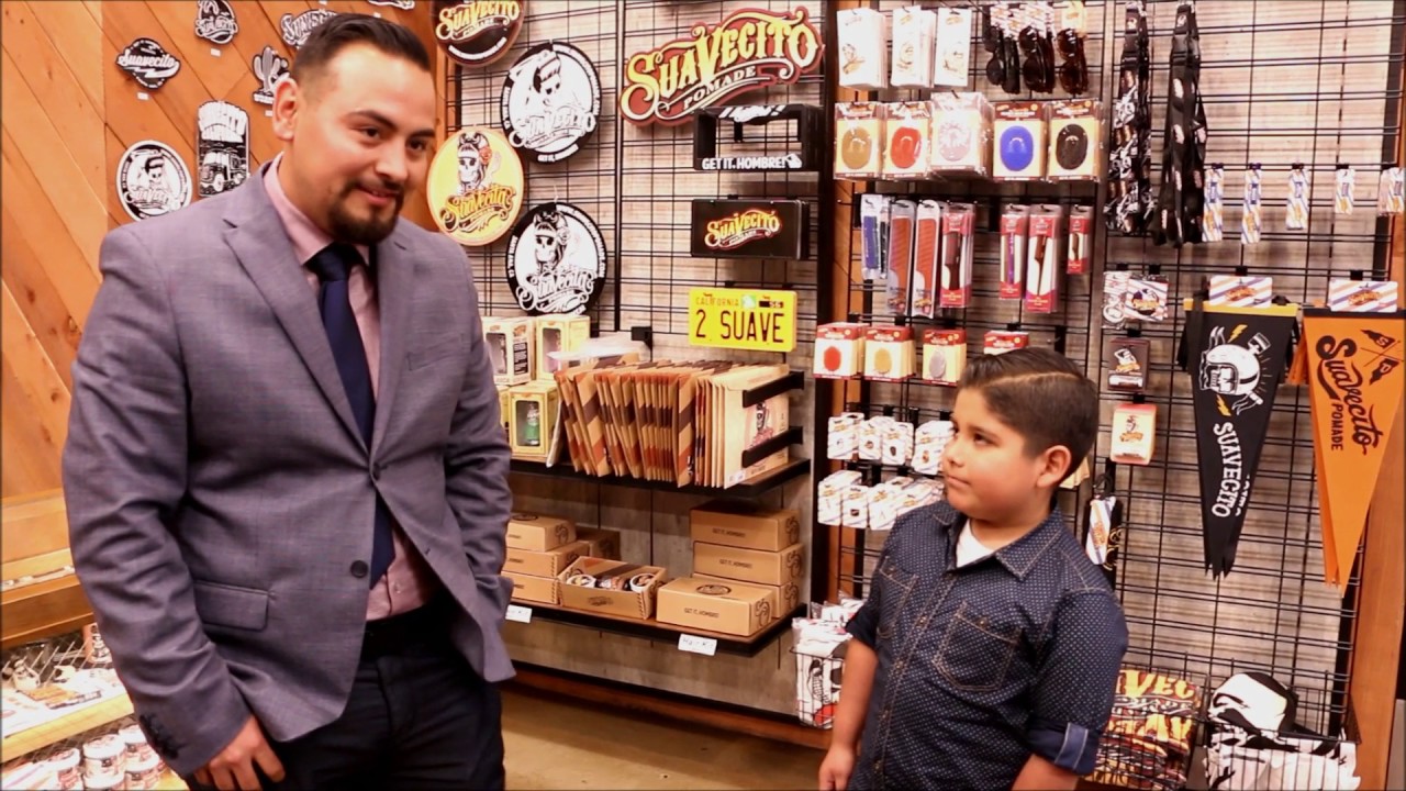 Barbershop Kid visits Suavecito Pomade in Santa, Ana Ca.
