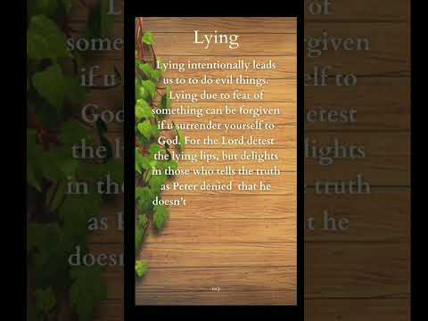 Lying.