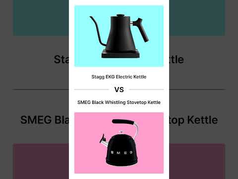 Stagg EKG Electric Kettle VS SMEG Black Whistling Stovetop Kettle
