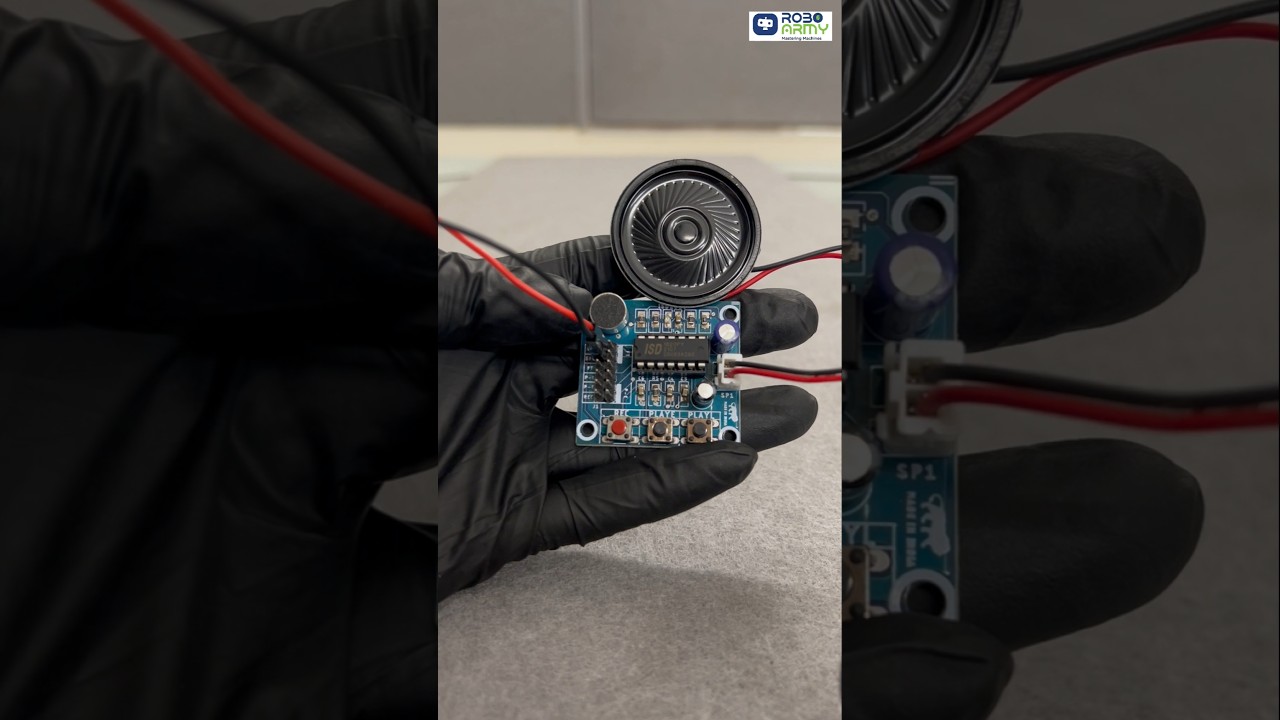 DIY Voice Recorder and Sound Playback Using ISD1820 #roboarmy #diyrobotics #voicerecorder
