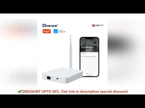 HOT GIRIER Tuya ZigBee Gateway Hub with Antenna Smart Gateway Bridge Wired Mesh Hub for Home Automat