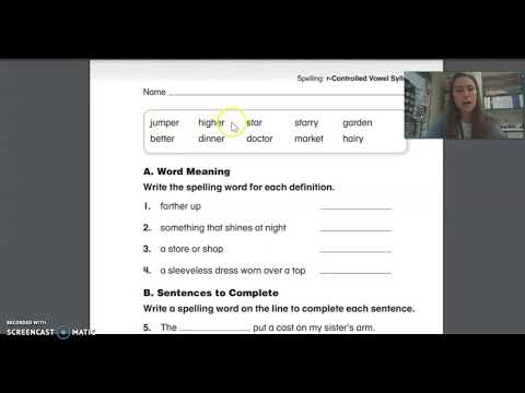 r-controlled vowel syllables