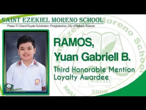 Grade Six Third Honorable Mention 😊 School Commencement 2022