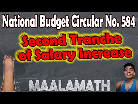 Salary Increase - Second Tranche of the Modified Salary Schedule - National Budget Circular 584