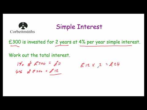 Simple Interest - Corbettmaths