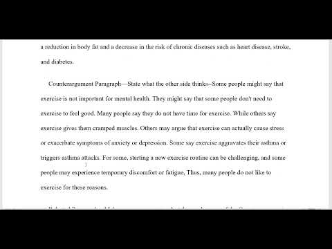 How To Put a Counterargument and Rebuttal Paragraph into an essay