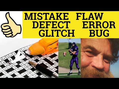🔵 Glitch Bug Flaw Defect Mistake Error - Meaning Examples Difference