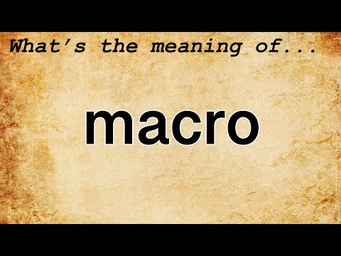 Macro Meaning : Definition of Macro