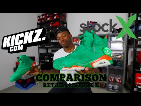 COMPARING STOCK X PAIR vs RETAIL STORE PAIR OF AIR JORDAN 6 GATORADES!!