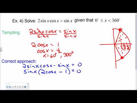 Saxon Advanced Math Lesson 60 Factorable Trig Equations