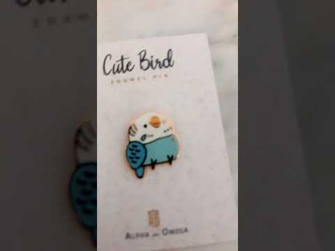Cute bird pins from Amazon