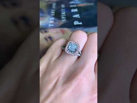 Internally Flawless Light Blue Diamond Ring | M.S. Rau