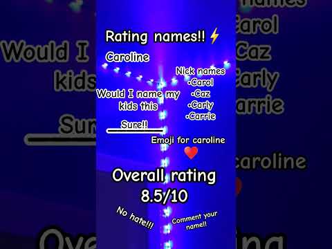 Rating Names Caroline #foryou #fypシ #viral #fypシ゚viral #fypage #blowup #shorts