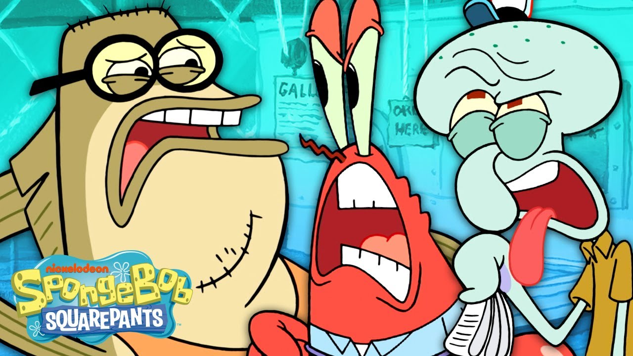 Mr. Krabs Yells at Bubble Bass 🗣 | Bubble Bass's Tab | SpongeBob
