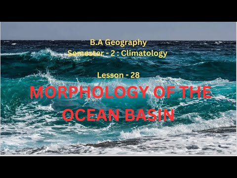 28 MORPHOLOGY OF THE OCEAN BASIN