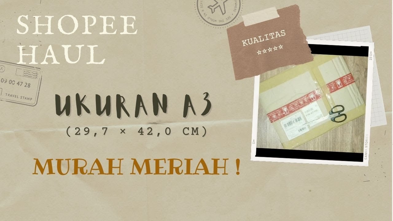 UNBOXING !! BINGKAI KAYU 3D JUMBO A3 | FRAME MAHAR RUSTIC | SHOPEE HAUL