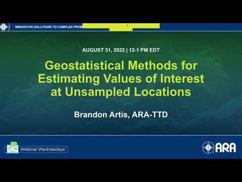Geostatistical Methods for Estimating Values of Interest at Unsampled Locations