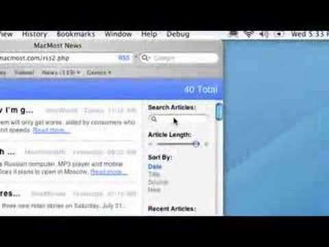 MacMost Tutorial: How to Use Safari as an RSS Reader
