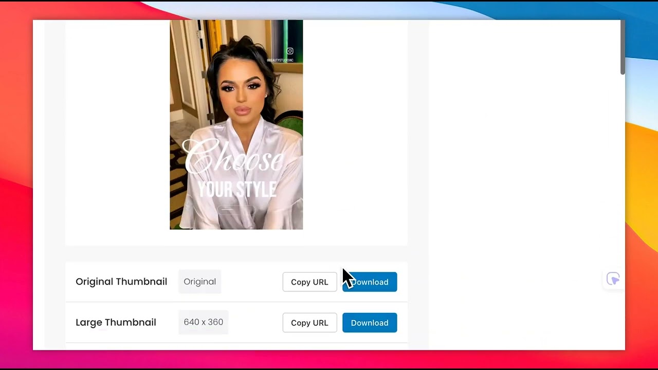 Vimeo embed code generator and thumbnails download by Beyondspace