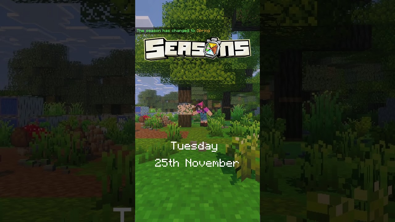 SEASONS in Minecraft! #minecraft #addon #minecraftbedrock