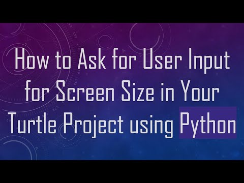 How to Ask for User Input for Screen Size in Your Turtle Project using Python