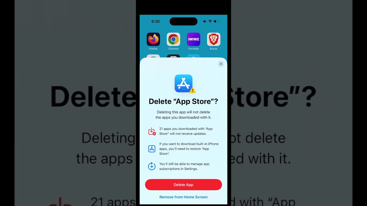 iOS 18.2: This is how iPhone users in the EU can delete and restore the App Store app