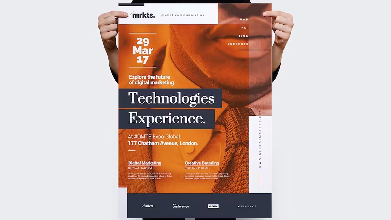 Create Business Conference Flyer in Photoshop - Template & Tutorial