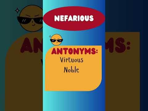 Nefarious-Word of the day #explore #words #vocabulary #meaning