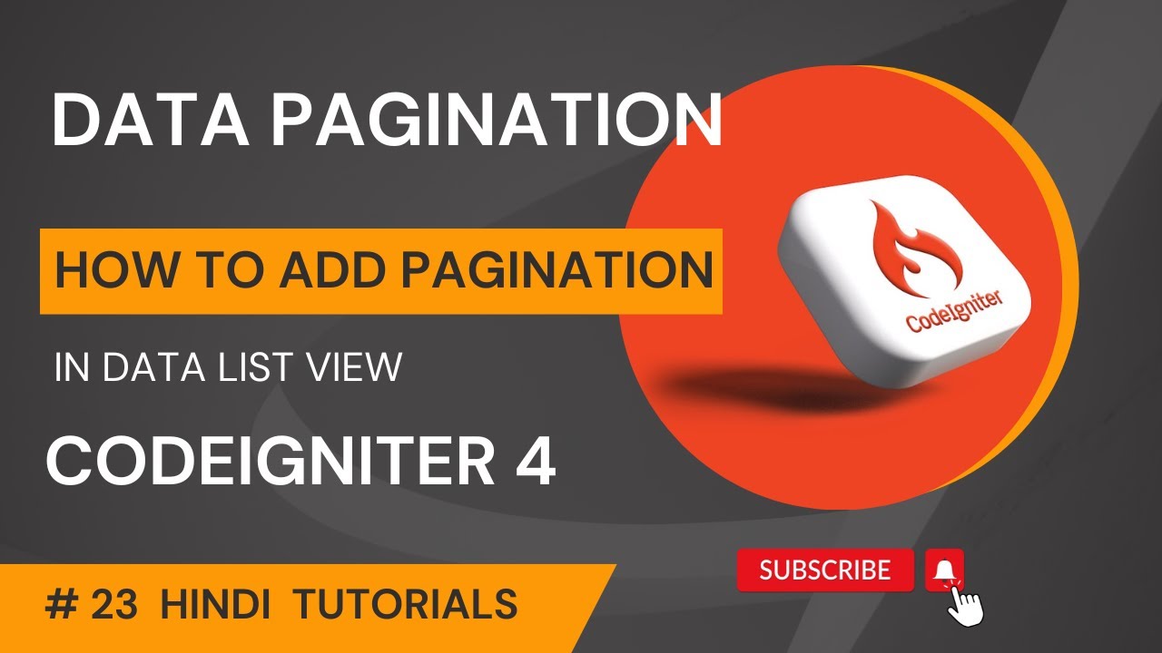 Pagination In Codeigniter 4 | Data List Pagination
