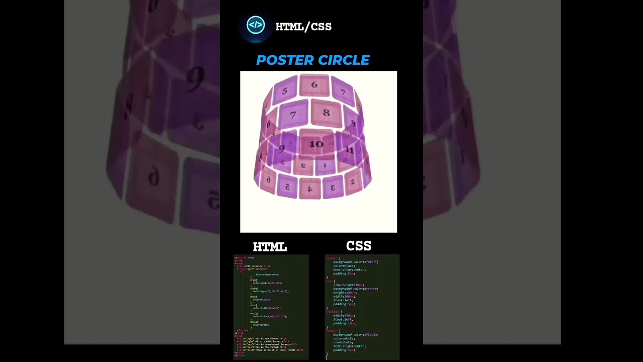 #html #css #developer #software #animation #poster #circle 💥 POSTER CIRCLE 💥 ⭕. Web design...