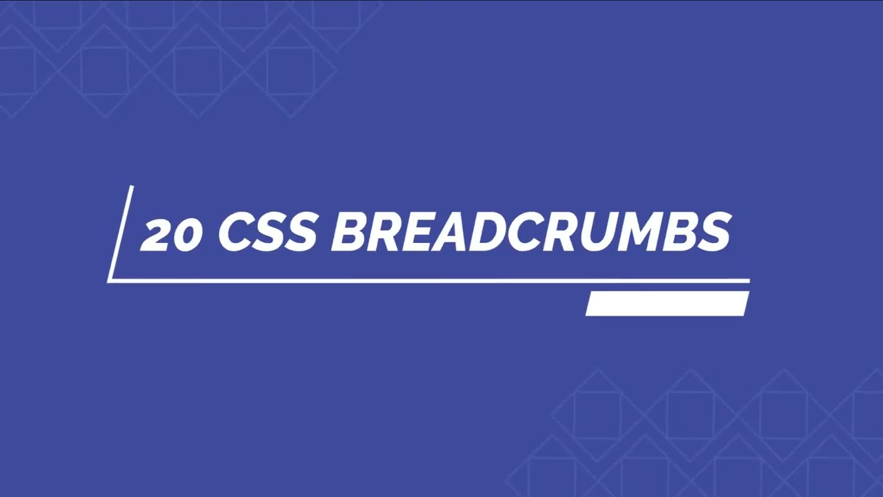 20 CSS Breadcrumbs