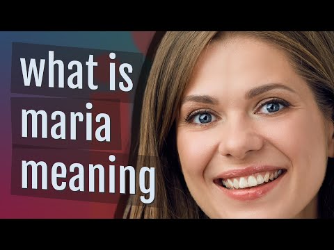 Maria | meaning of Maria