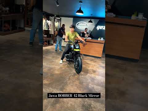 taking delivery of Jawa Bobber 42 top model - Black Mirror #shorts #jawabobber #trending #bike #fyp