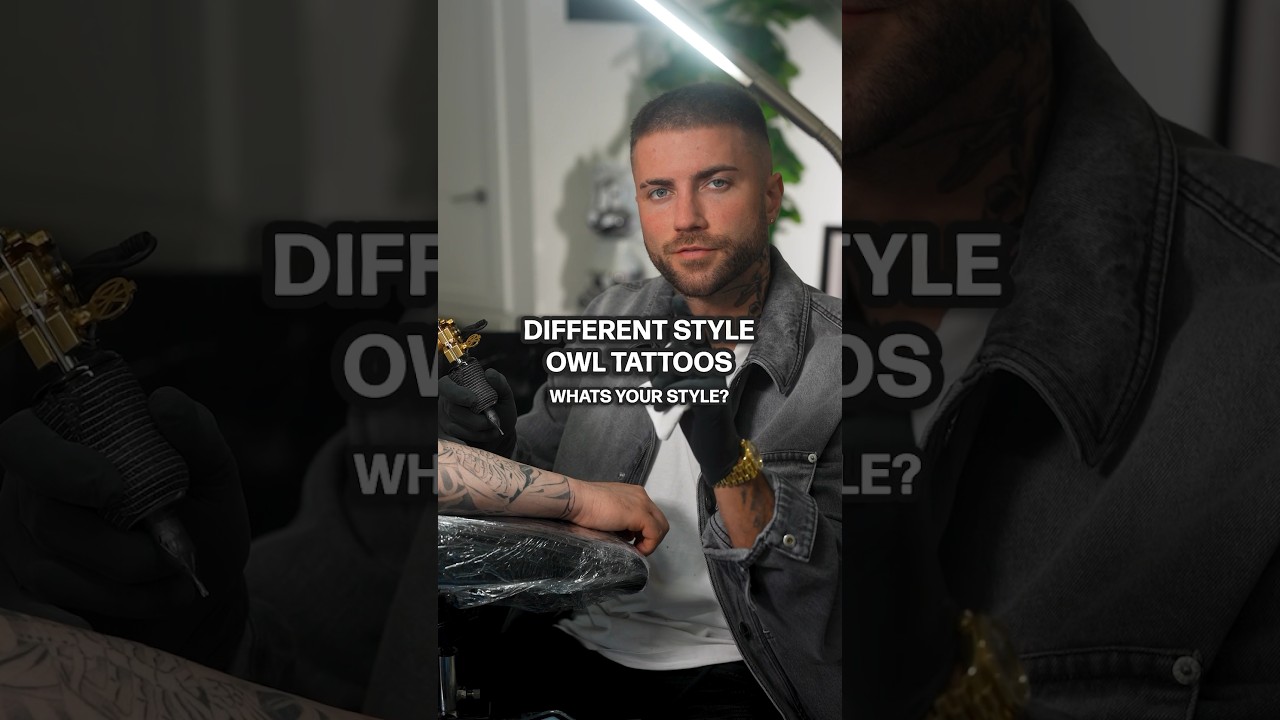 Which Style ‘Owl Tattoo’ Would You Get? 🦉 #shorts