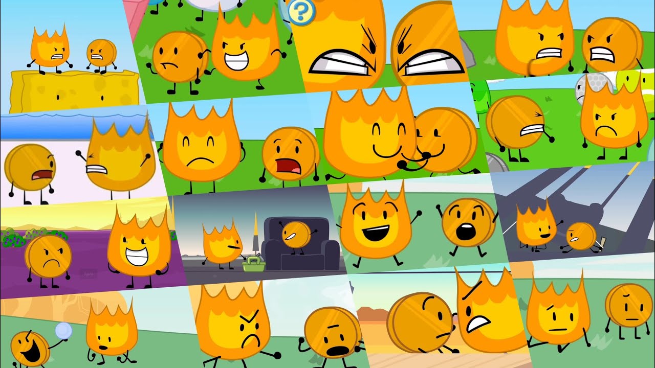 BFDI Coiny & Firey Interaction Compilation.