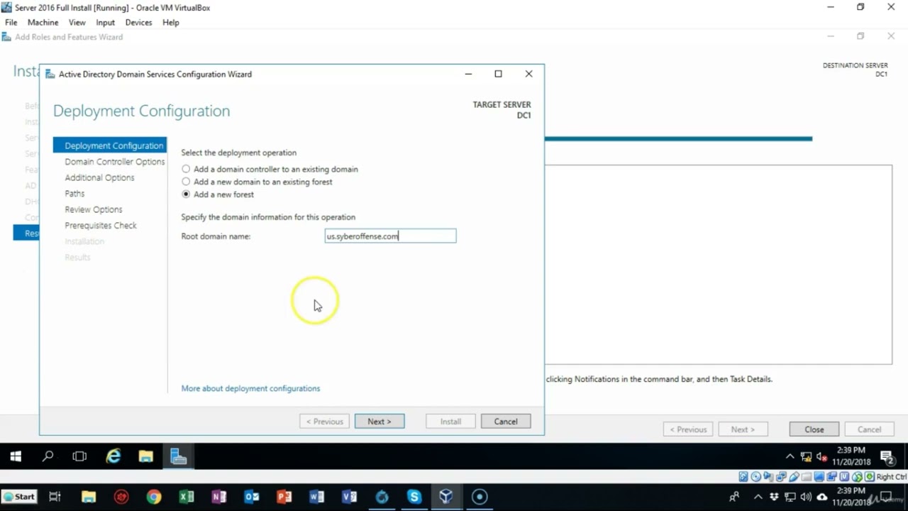 08 - Promote Server 2016 to a Domain Controller