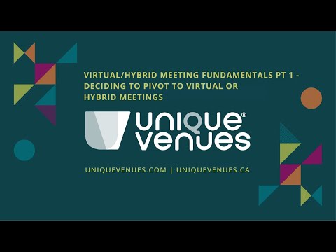 Virtual/Hybrid Meeting Fundamentals – Part 1: Deciding to Pivot to Virtual or Hybrid Meetings
