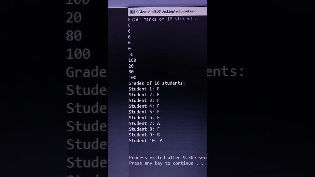 grading with sort c++ #coders #codingninja #codinglife #codemasters #codelife #coding #code #cpp