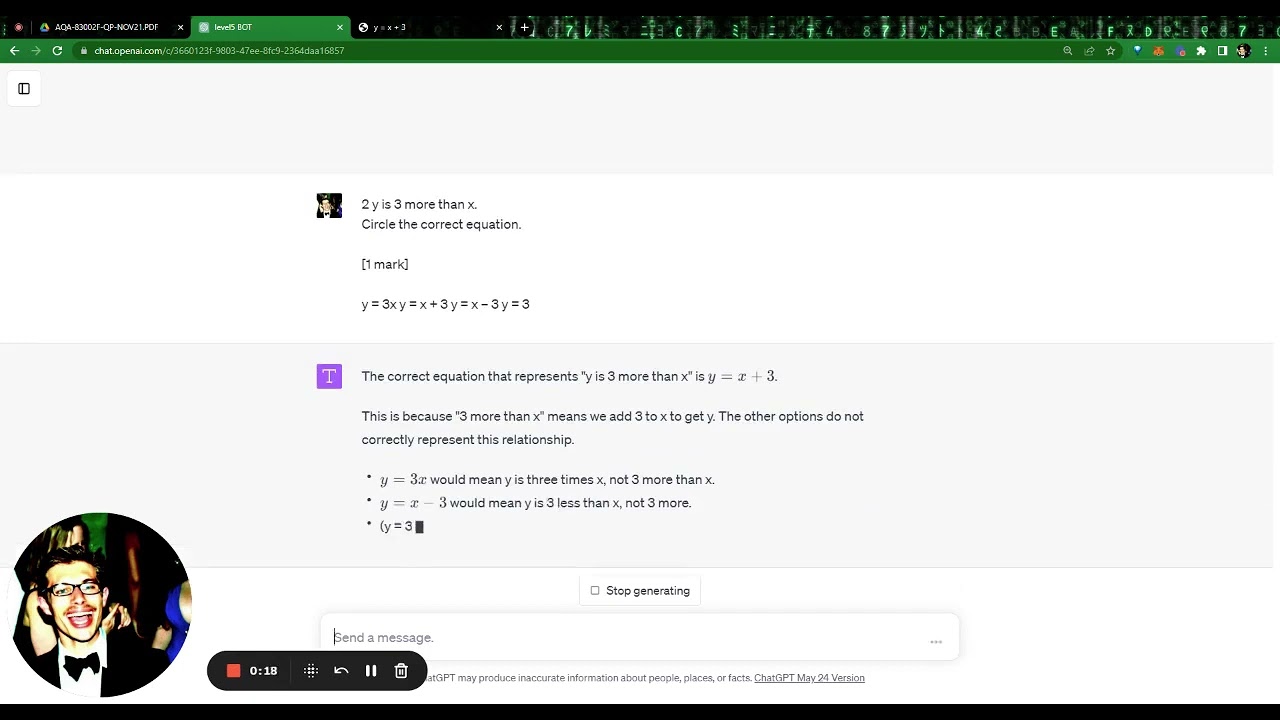 Q2 Algebra AQA 83002F QP NOV21 PDF   9 June 2023