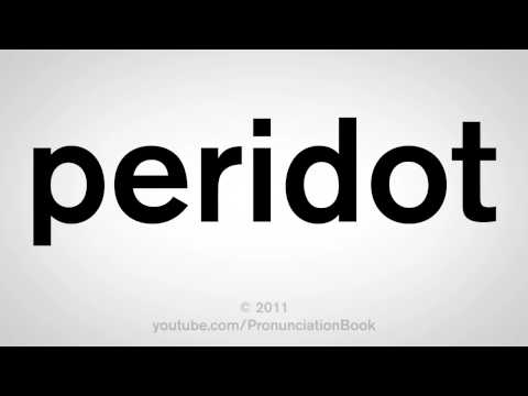 How To Pronounce Peridot
