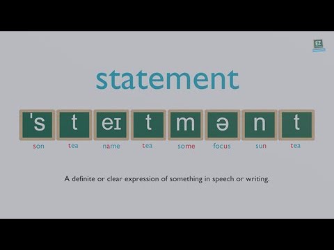 How to pronounce statement ?