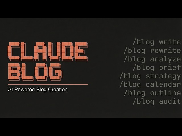 Claude Blog - Free AI Blog Writing Tool for Claude Code