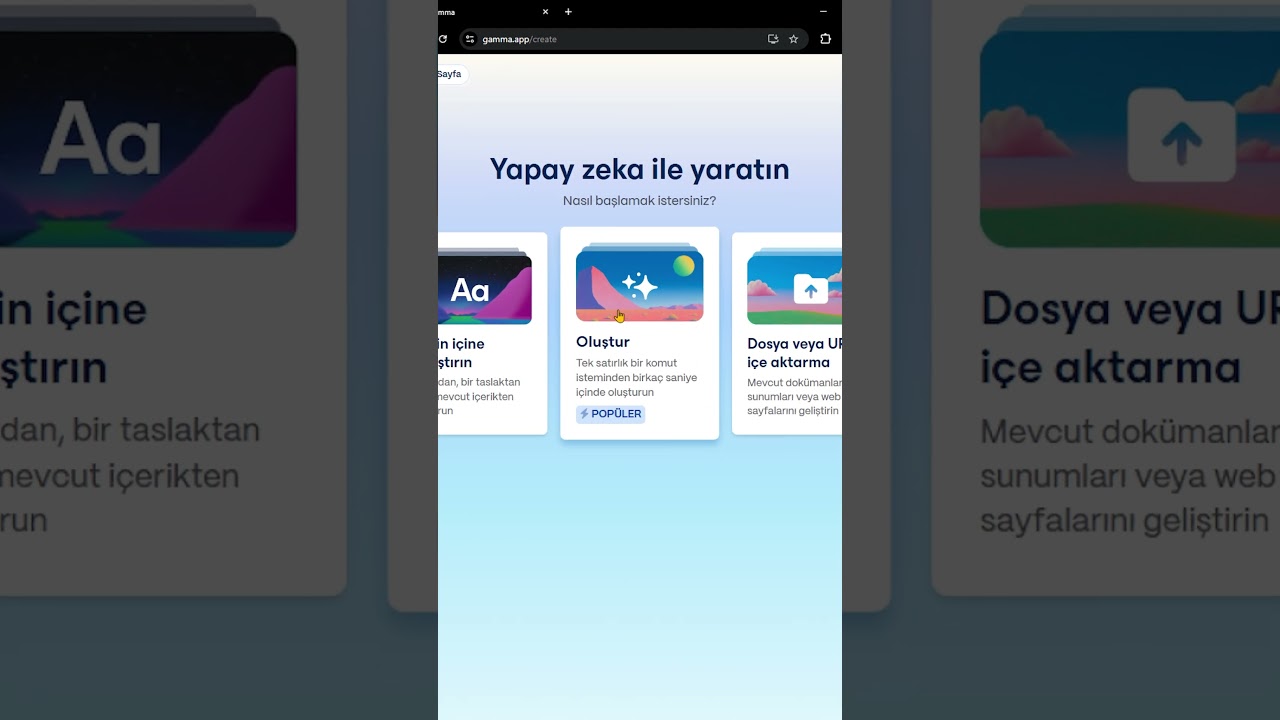 Yapay Zekayla Sunum Oluştur!